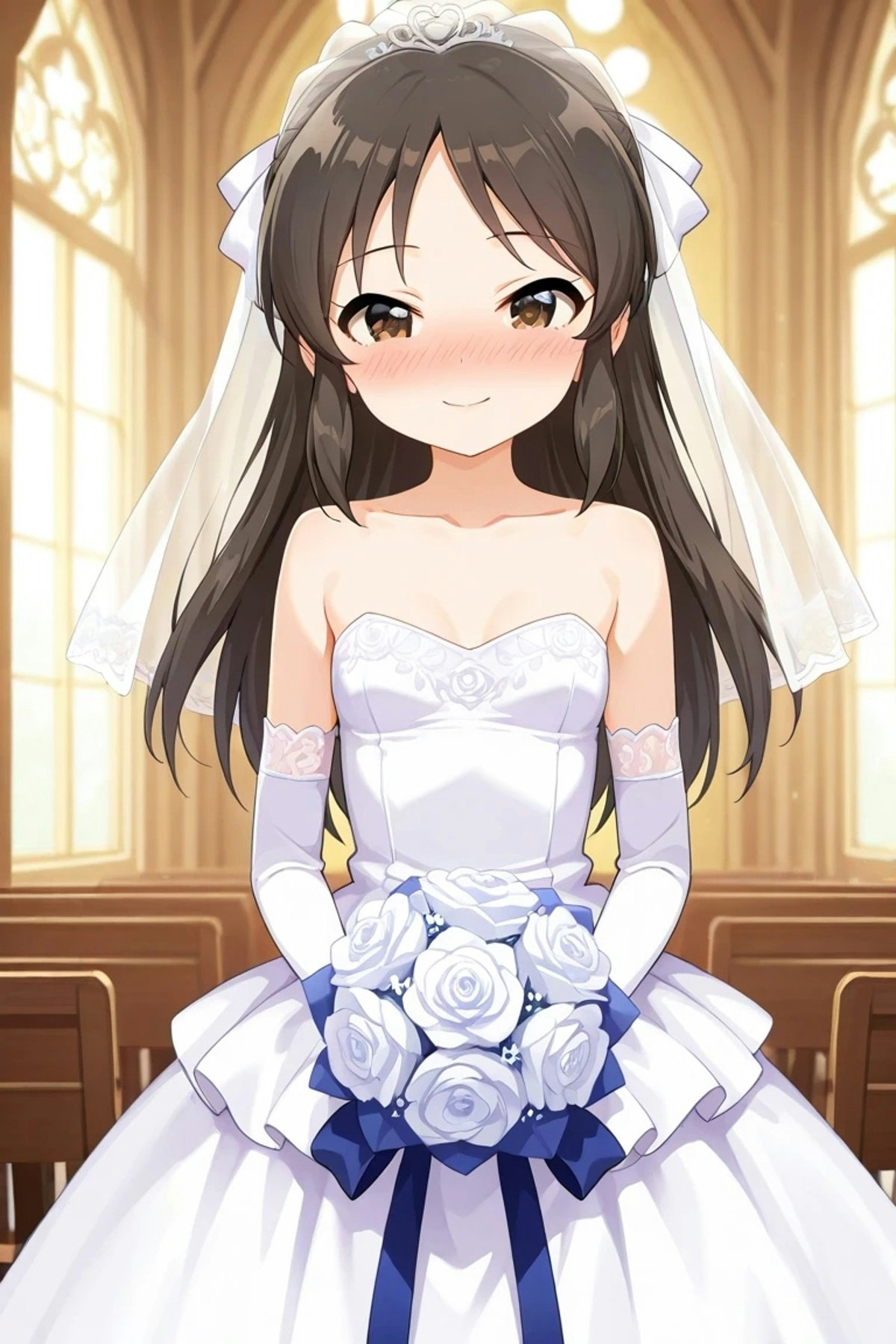 「アイドルマスター」 「U-149」メンバーのウェディングドレス姿 その1 | ちちぷいAIイラスト