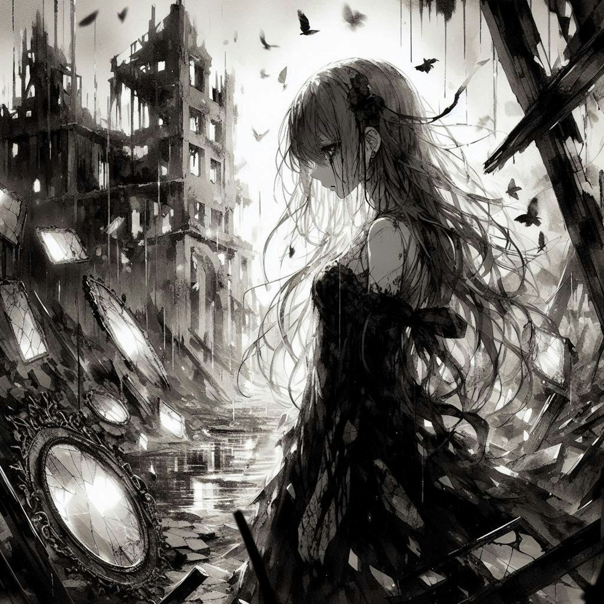 落ちた事のある空 ／ DIR EN GREY | chichi-pui（ちちぷい）AIイラスト専用の投稿＆生成サイト