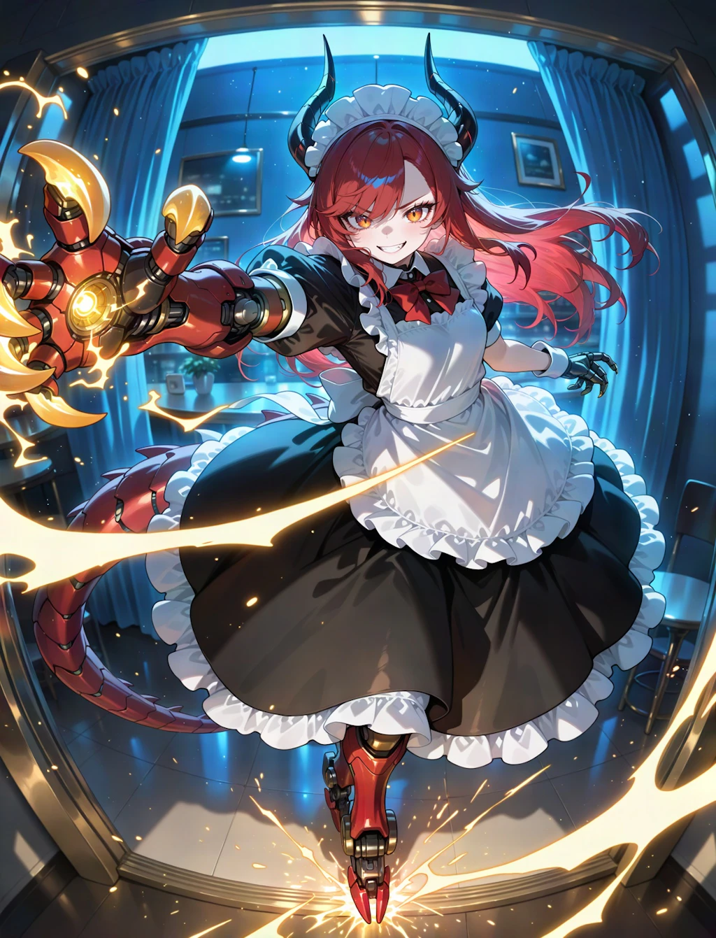 Mecha Maid Attack!! | ちちぷいAIイラスト