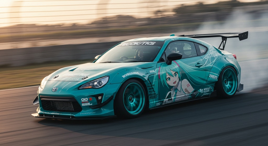 初音ミク痛車GR86のドリ車 | chichi-pui（ちちぷい）AIグラビア・AIフォト専用の投稿＆生成サイト