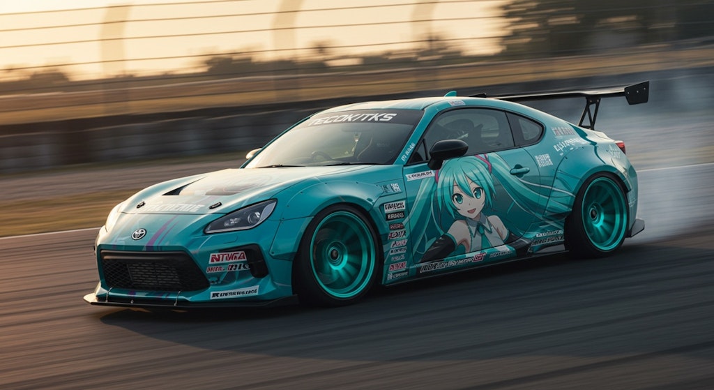 初音ミク痛車GR86のドリ車 | chichi-pui（ちちぷい）AIグラビア・AIフォト専用の投稿＆生成サイト