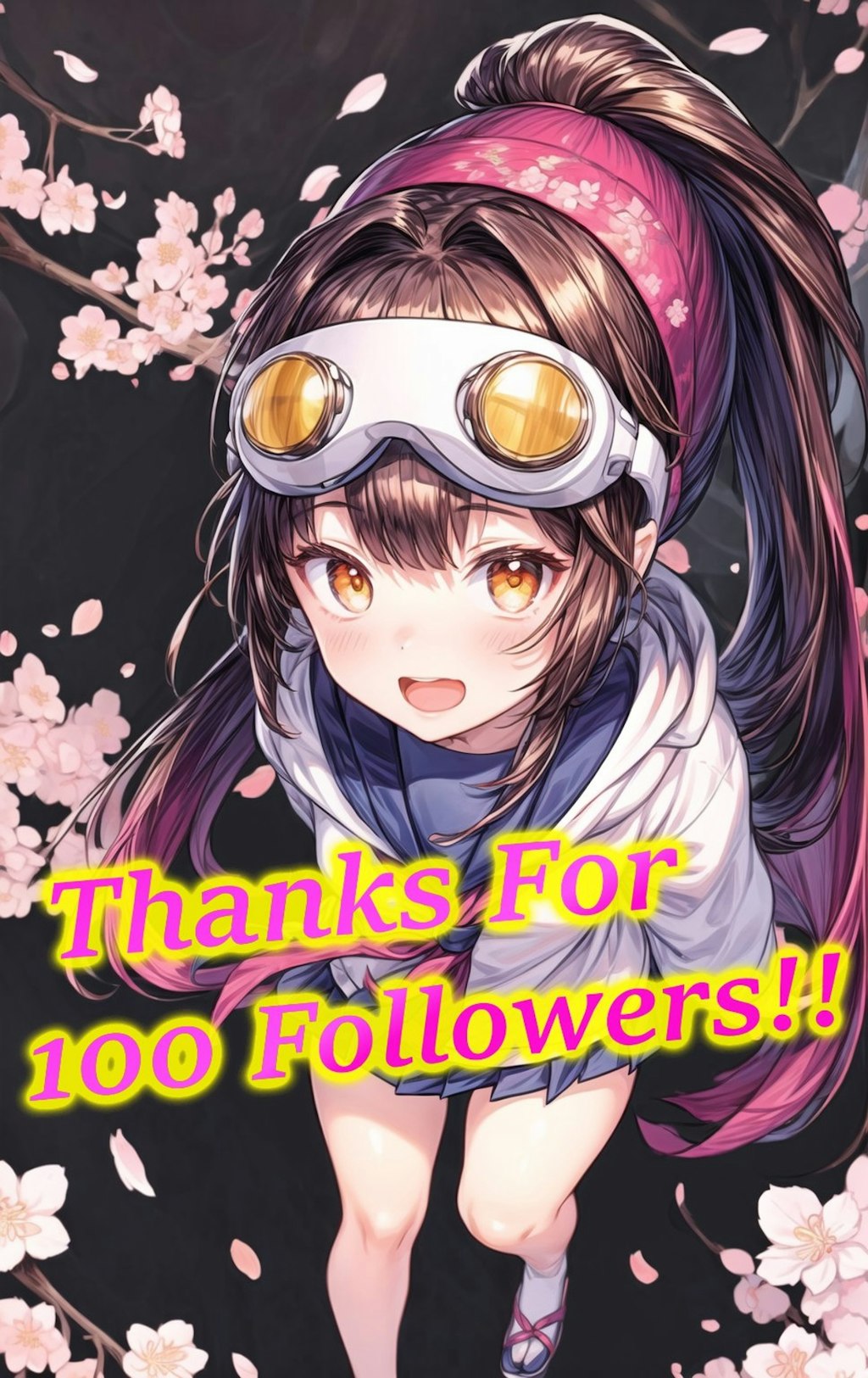 SNS 100人到達記念イラスト | chichi-pui（ちちぷい）AIイラスト専用の投稿＆生成サイト