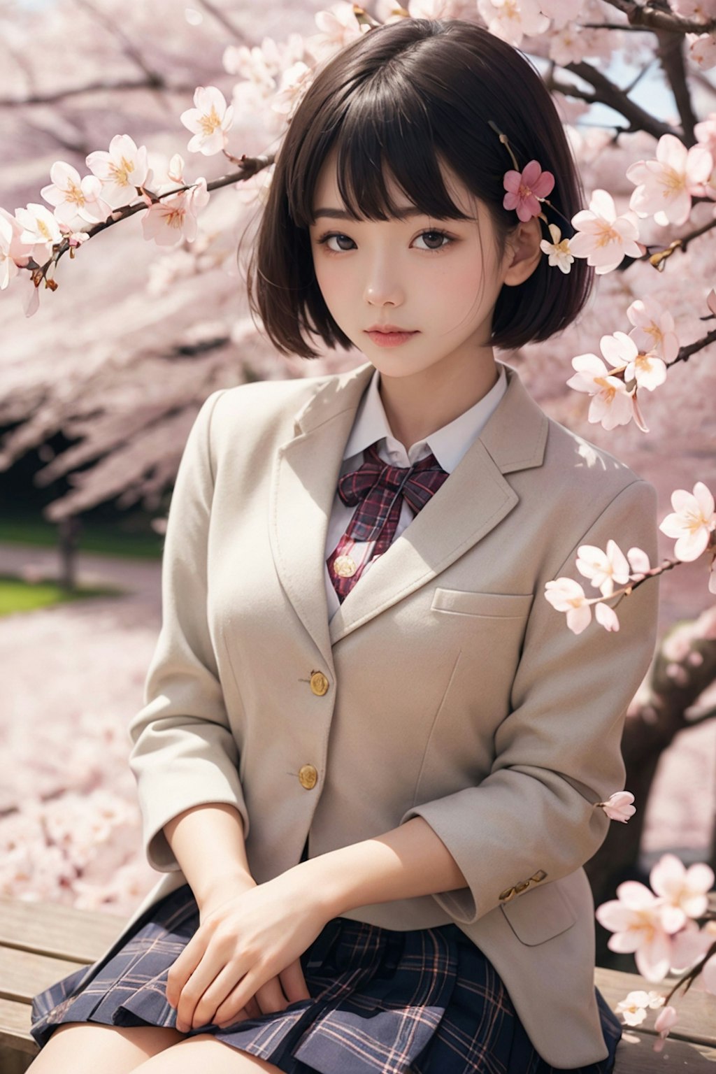 桜咲く情景 LV.ALL | chichi-pui（ちちぷい）AIグラビア・AIフォト専用の投稿＆生成サイト