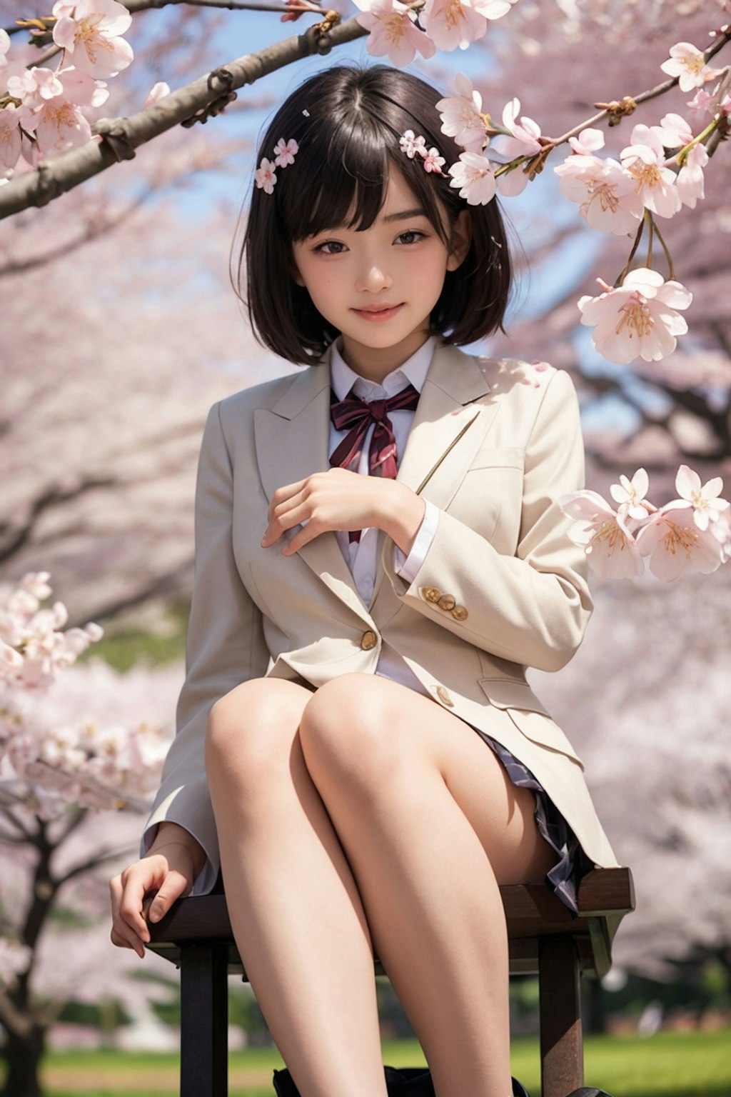 桜咲く情景 LV.ALL | chichi-pui（ちちぷい）AIグラビア・AIフォト専用の投稿＆生成サイト