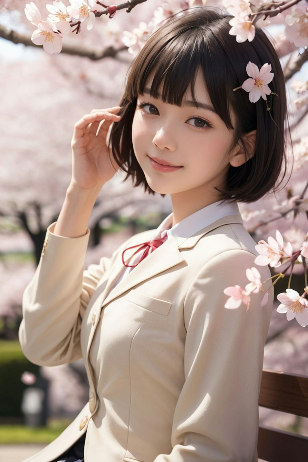 桜咲く情景 LV.ALL | chichi-pui（ちちぷい）AIグラビア・AIフォト専用の投稿＆生成サイト