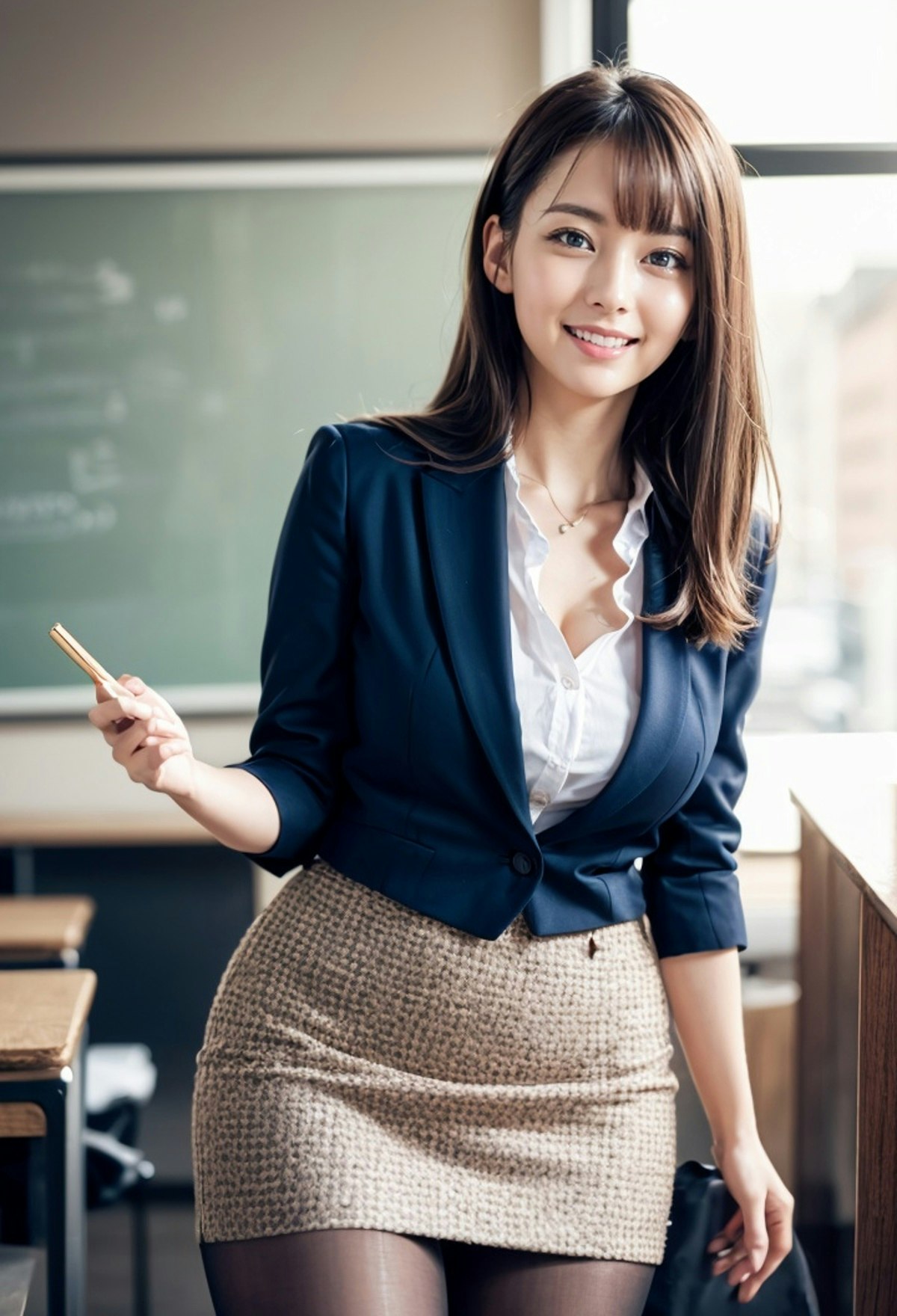 女教師の彼女 Chichi Pui(ちちぷい)aiグラビア・aiフォト専用の投稿&生成サイト