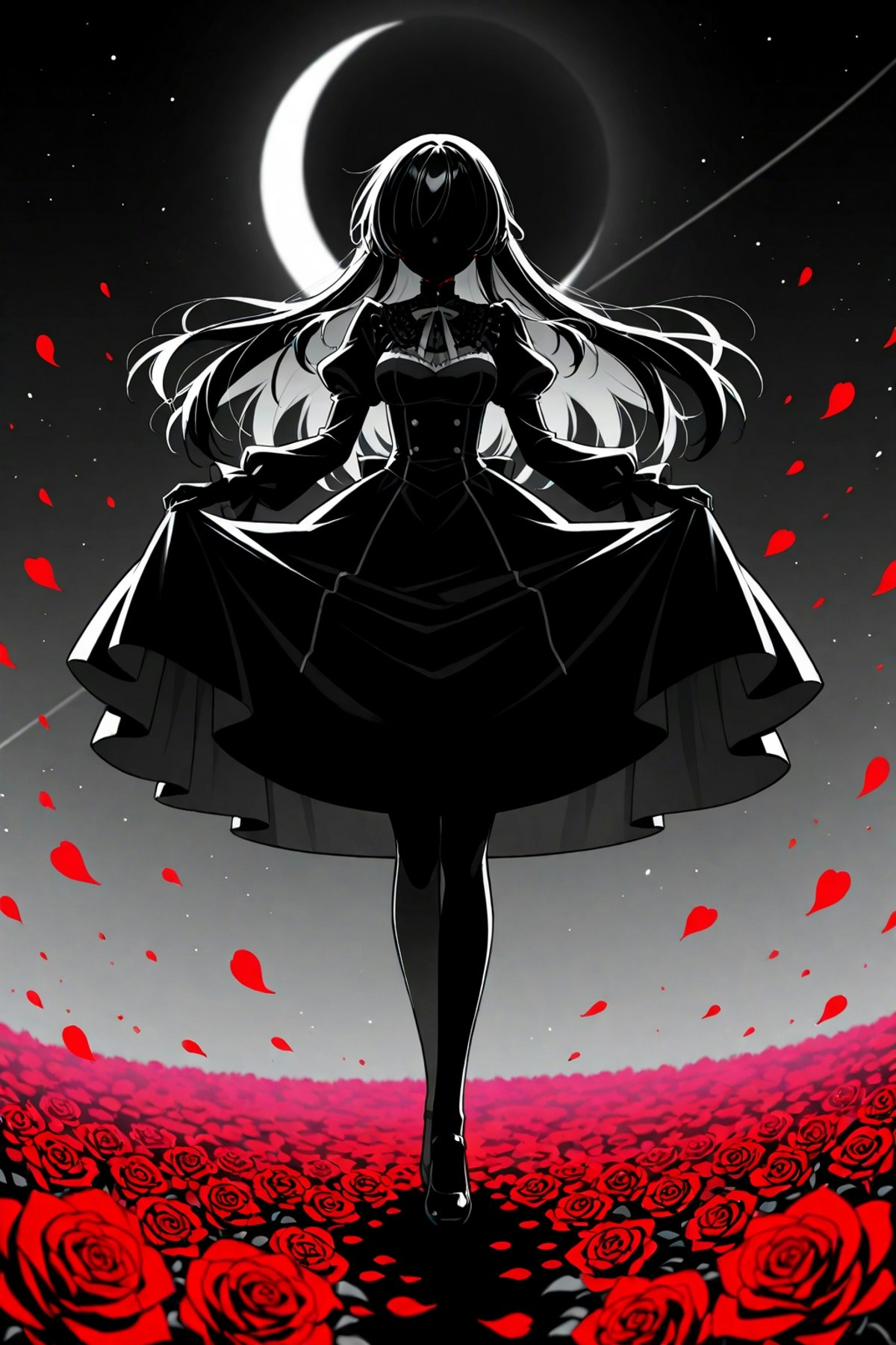 薔薇と女の子 その6 | chichi-pui（ちちぷい）AIイラスト専用の投稿＆生成サイト