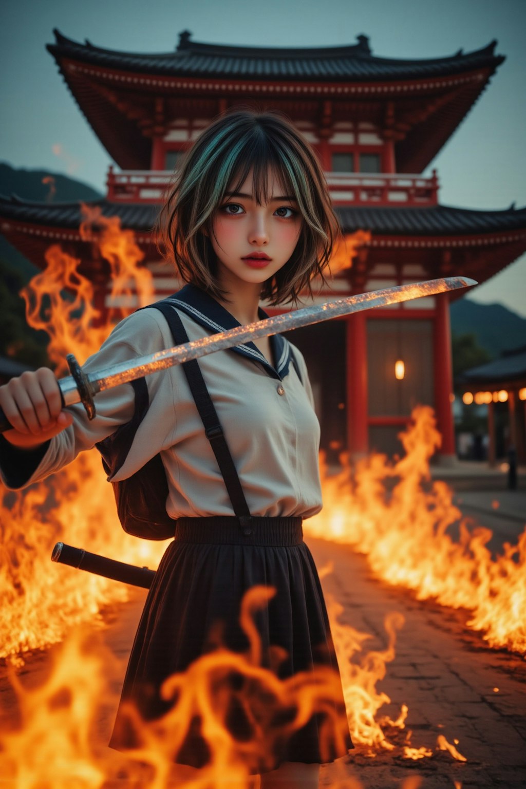 侍JK | ちちぷいAIイラスト