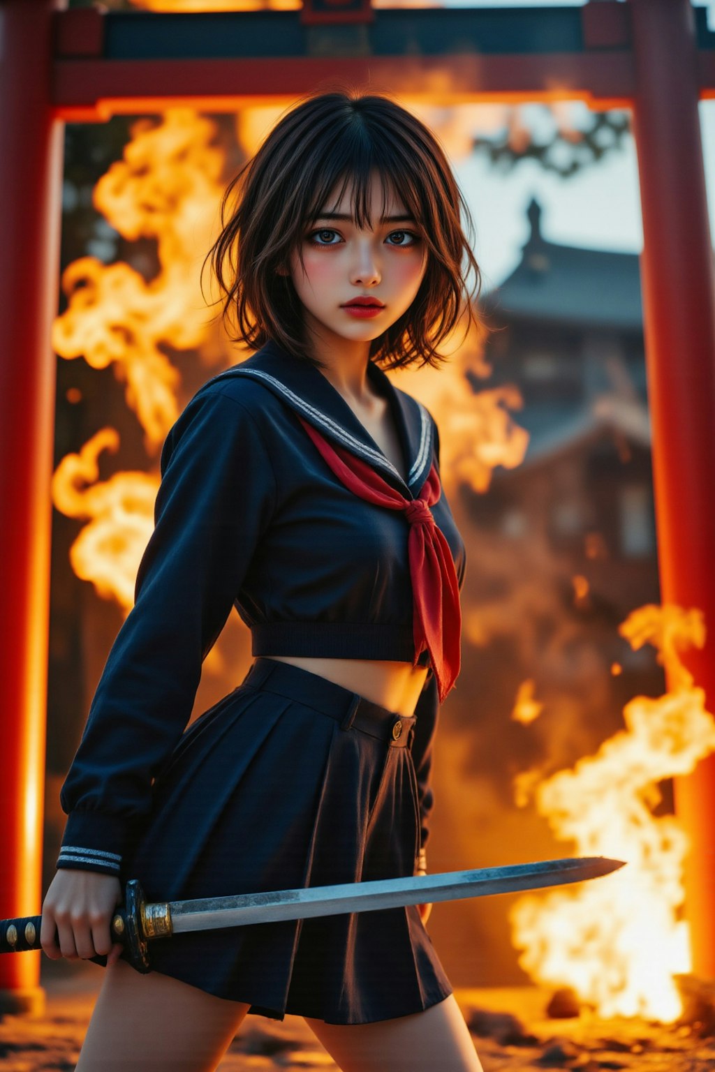 侍JK | ちちぷいAIイラスト