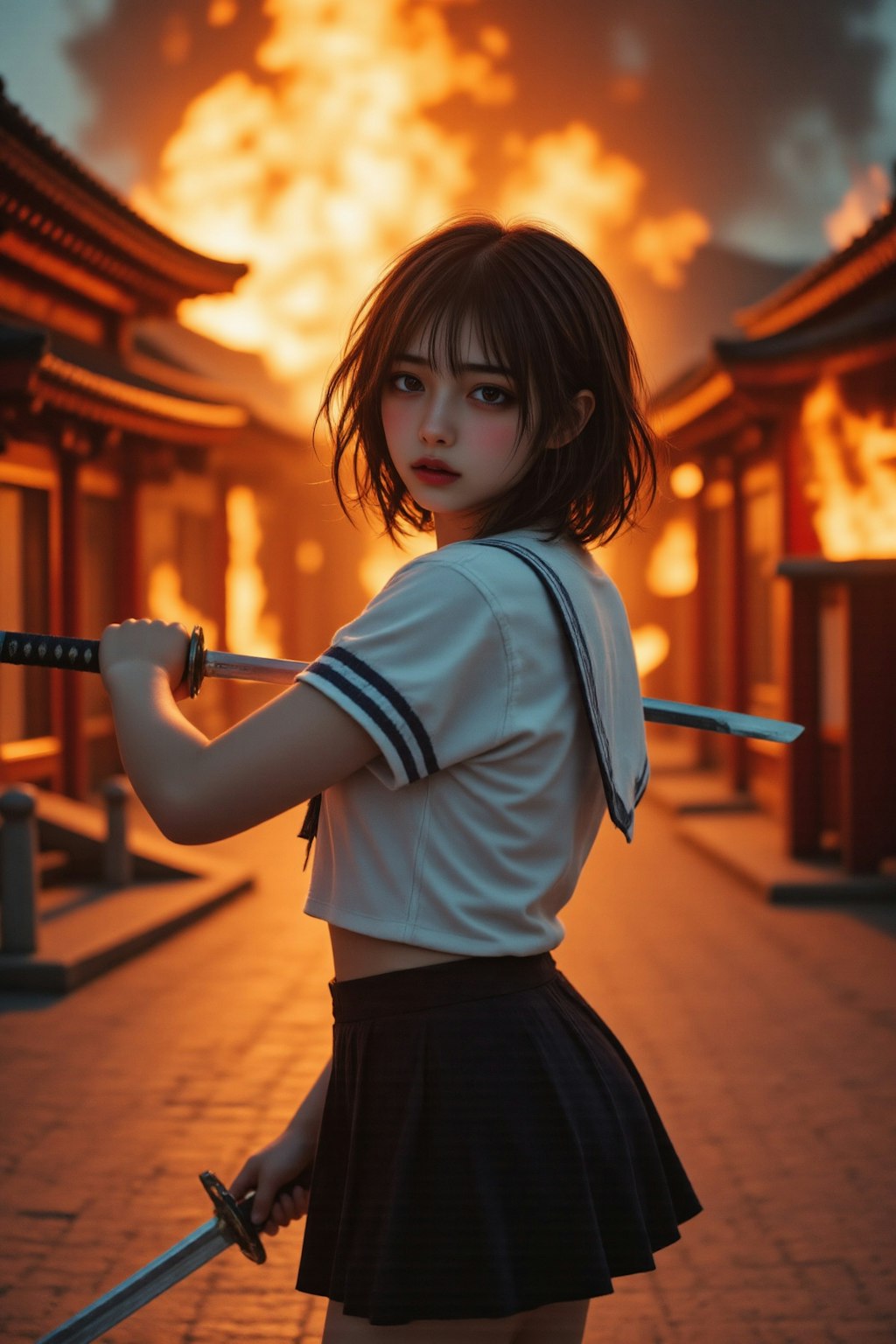 侍JK | ちちぷいAIイラスト