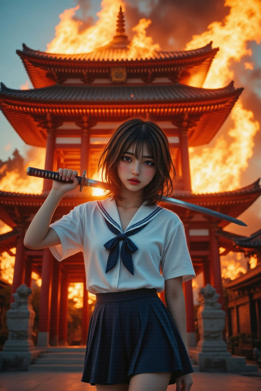 侍JK | ちちぷいAIイラスト