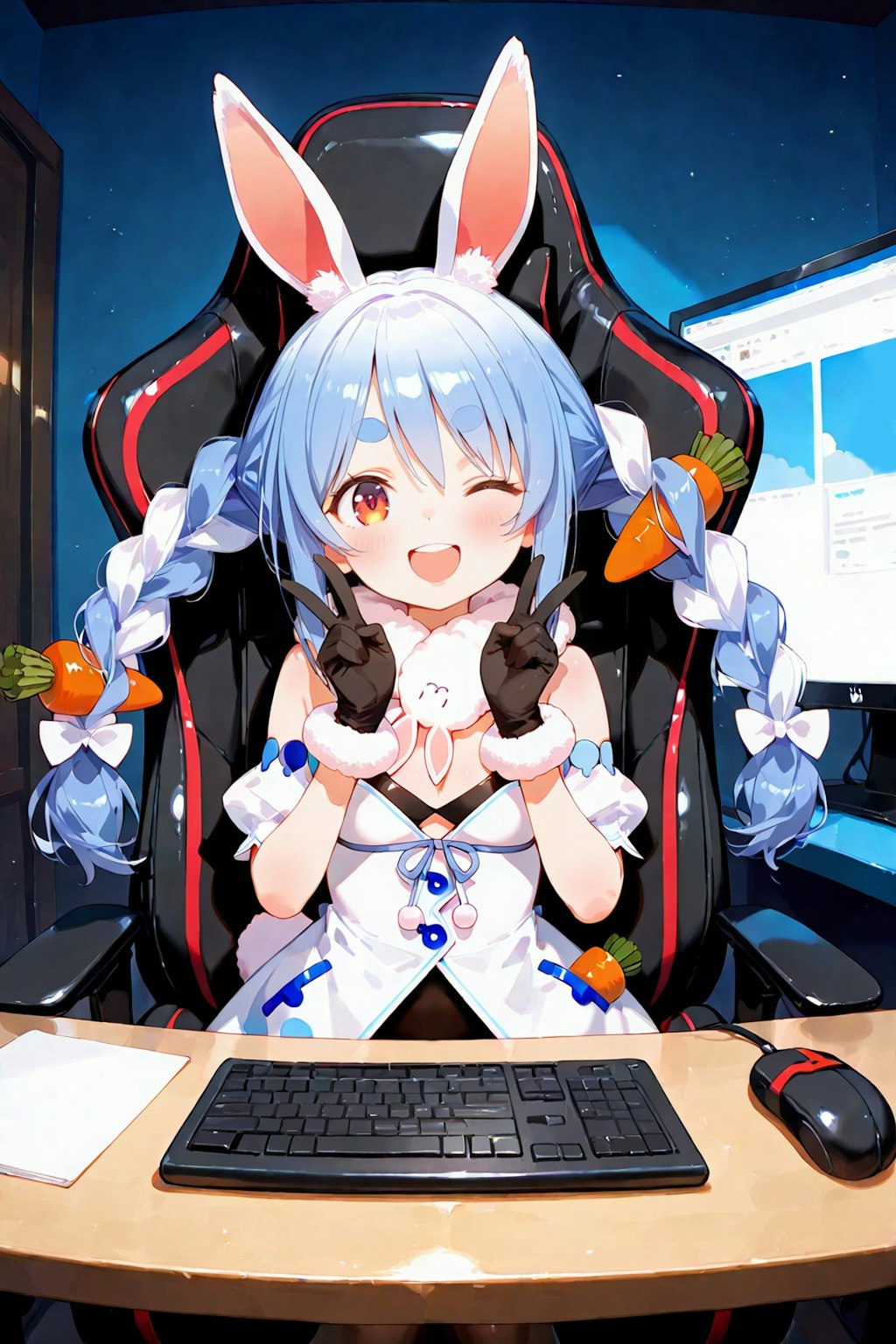 Vtuber ホロライブ3期生 【兎田ぺこら】 | chichi-pui（ちちぷい）AIイラスト専用の投稿＆生成サイト