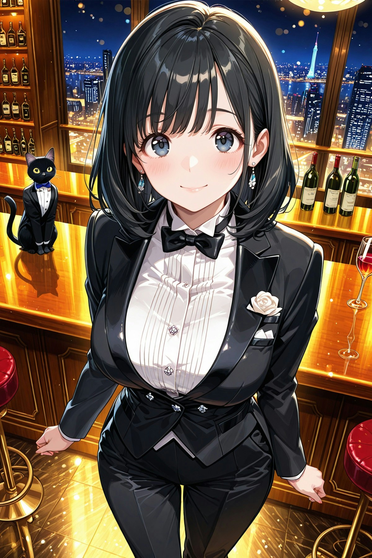 Bar Cat | chichi-pui（ちちぷい）AIイラスト専用の投稿＆生成サイト