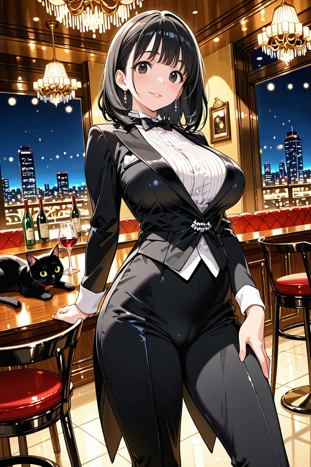 Bar Cat | chichi-pui（ちちぷい）AIイラスト専用の投稿＆生成サイト