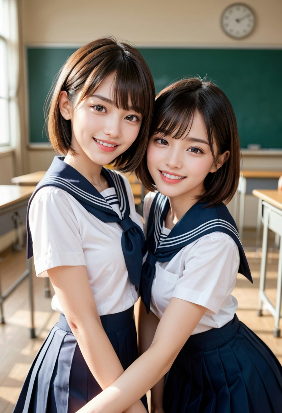 女子高生2人20 | chichi-pui（ちちぷい）AIグラビア・AIフォト専用の投稿＆生成サイト