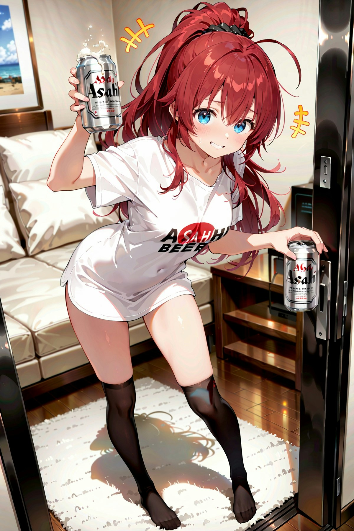 夏休み、起き抜けのジト目先生 Y722 | chichi-pui（ちちぷい）AIイラスト専用の投稿＆生成サイト