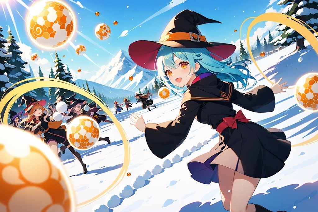 Witches run around the garden too. | chichi-pui（ちちぷい）AIイラスト専用の投稿＆生成サイト