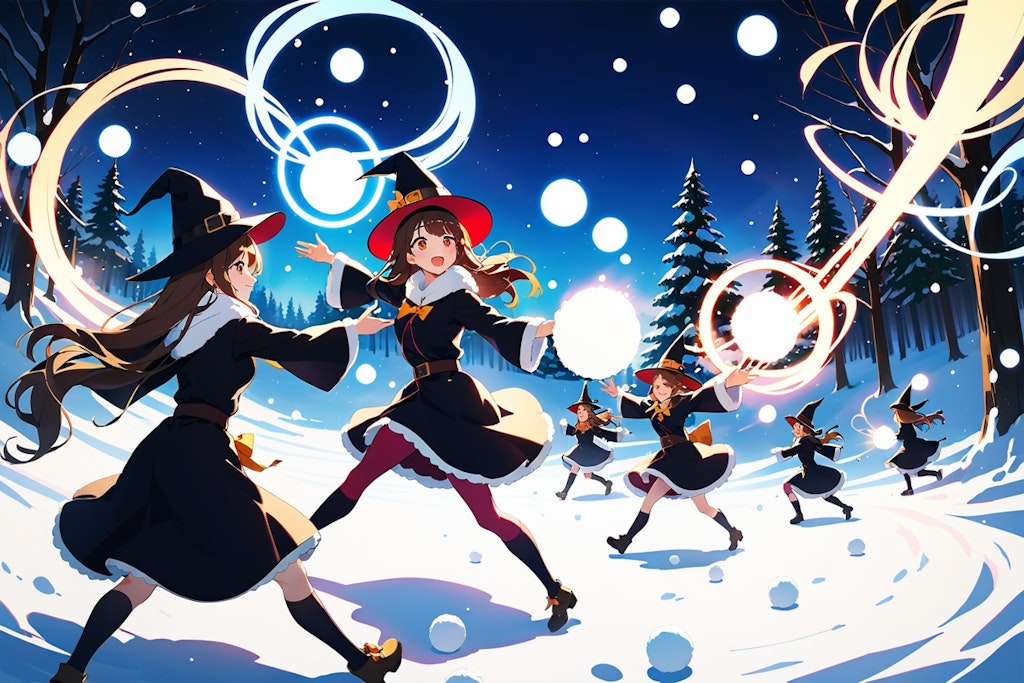 Witches run around the garden too. | chichi-pui（ちちぷい）AIイラスト専用の投稿＆生成サイト