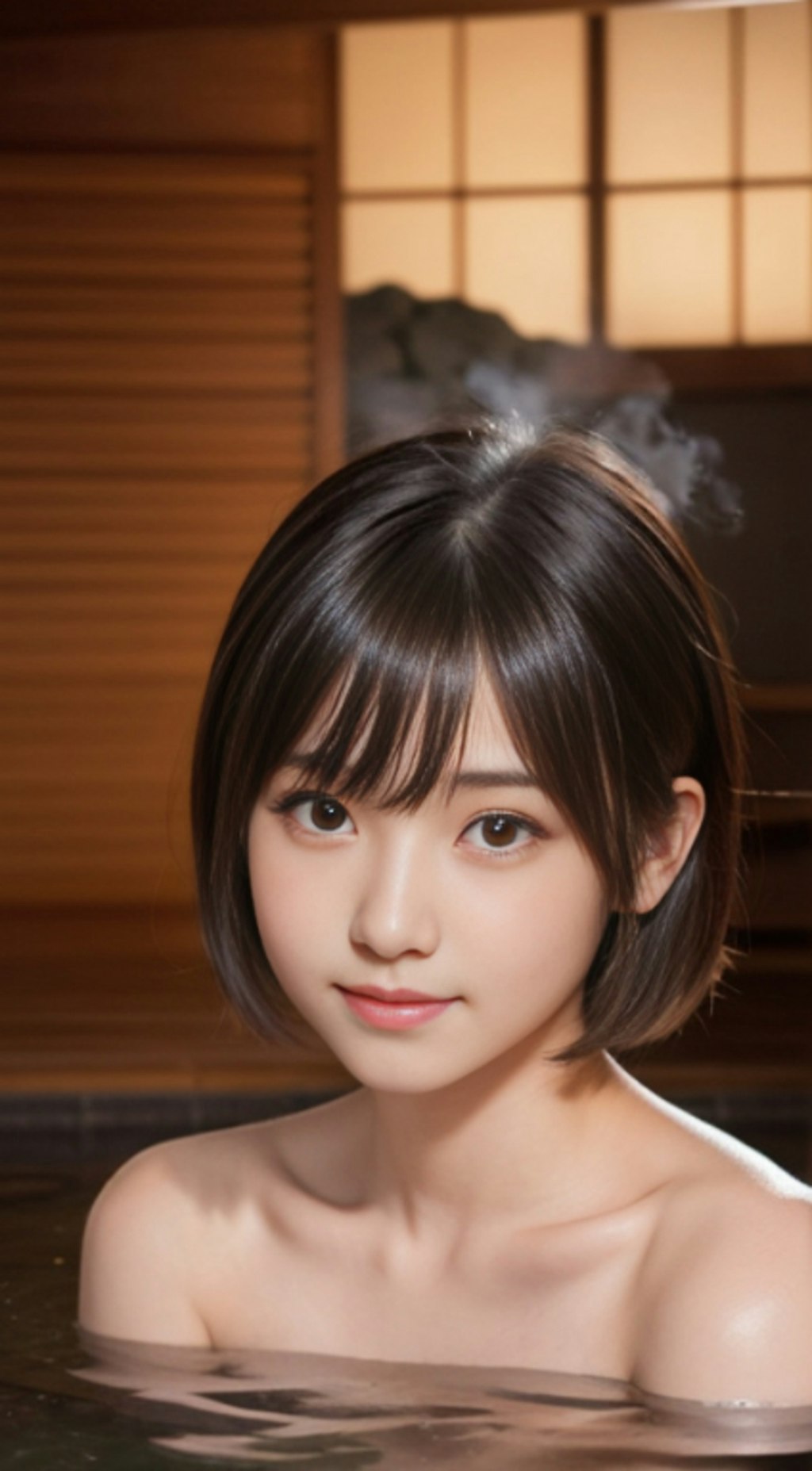 8枚 温泉な女の子231206 Chichi Pui(ちちぷい)aiグラビア・aiフォト専用の投稿&生成サイト