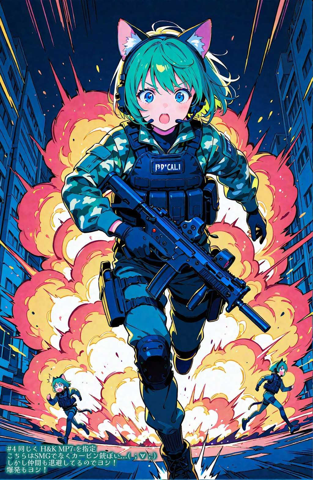 緊急退避 (PDW系チャレンジ7枚) | chichi-pui（ちちぷい）AIイラスト専用の投稿＆生成サイト