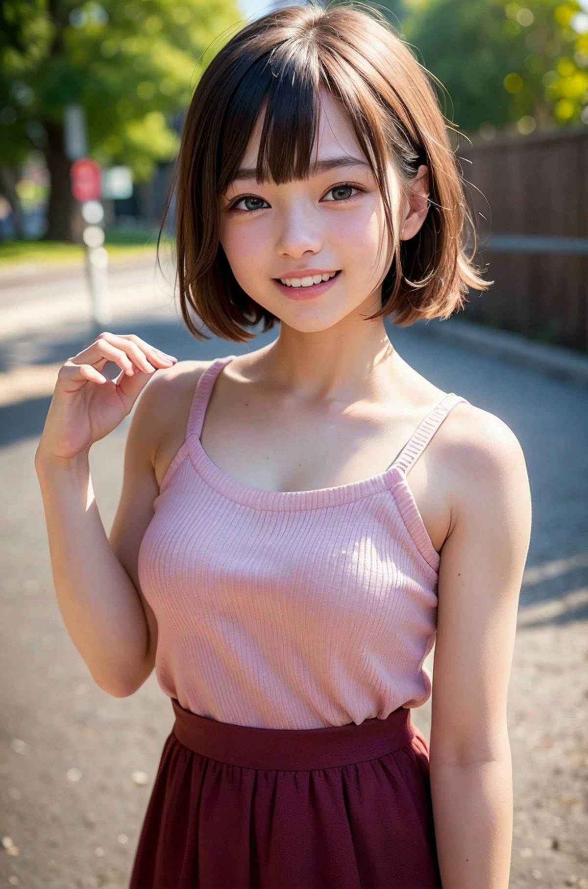 ショートカットの少女 Chichi Pui(ちちぷい)aiグラビア・aiフォト専用の投稿サイト