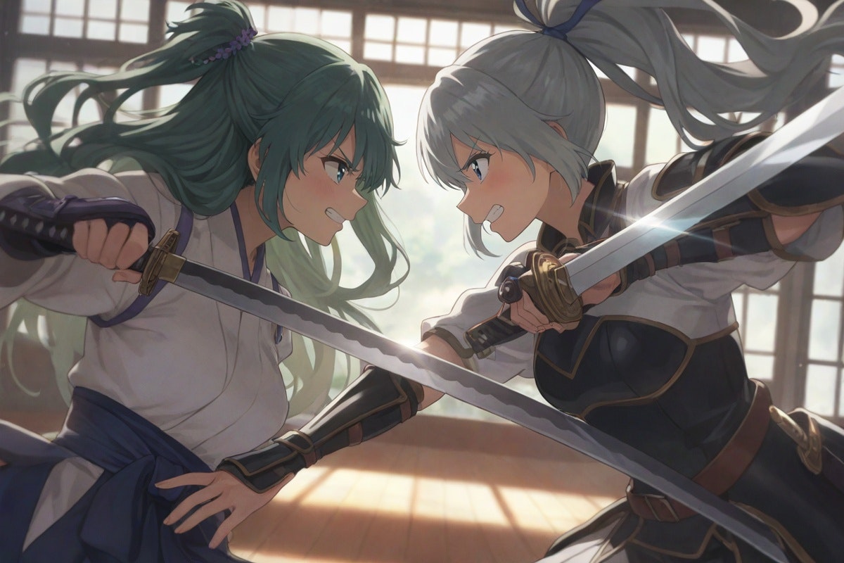 真剣勝負 | ちちぷいAIイラスト