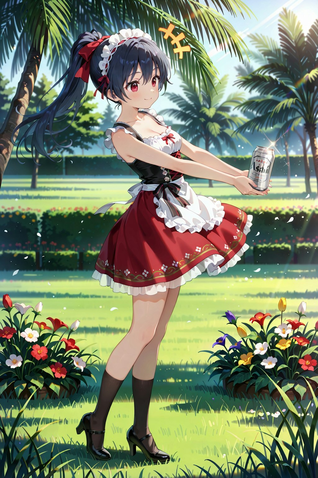 スーパードライと絶対領域の誘惑 Y701 | chichi-pui（ちちぷい）AIイラスト専用の投稿＆生成サイト