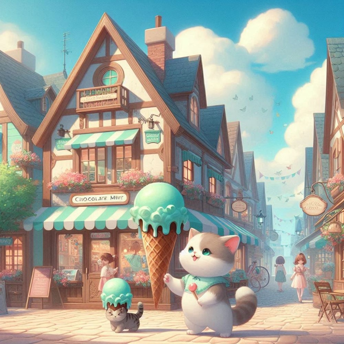 ファンタジー風 魔法学園のノースリーブシャツ女教師猫 | chichi-pui（ちちぷい）AIイラスト専用の投稿＆生成サイト