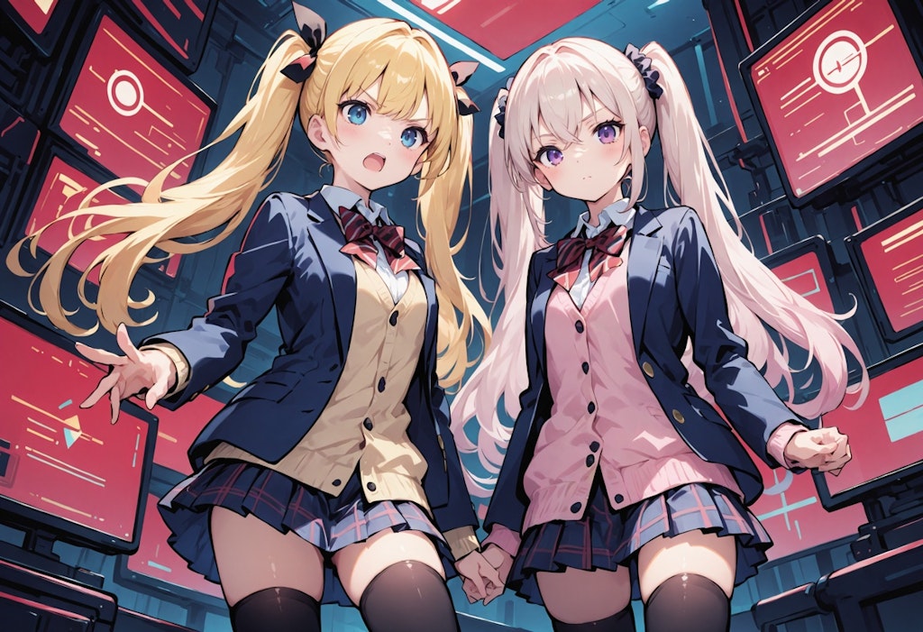 GPU学園帰宅部 #04 ウイルス襲来！？緊急出動せよ！ | chichi-pui（ちちぷい）AIイラスト専用の投稿＆生成サイト