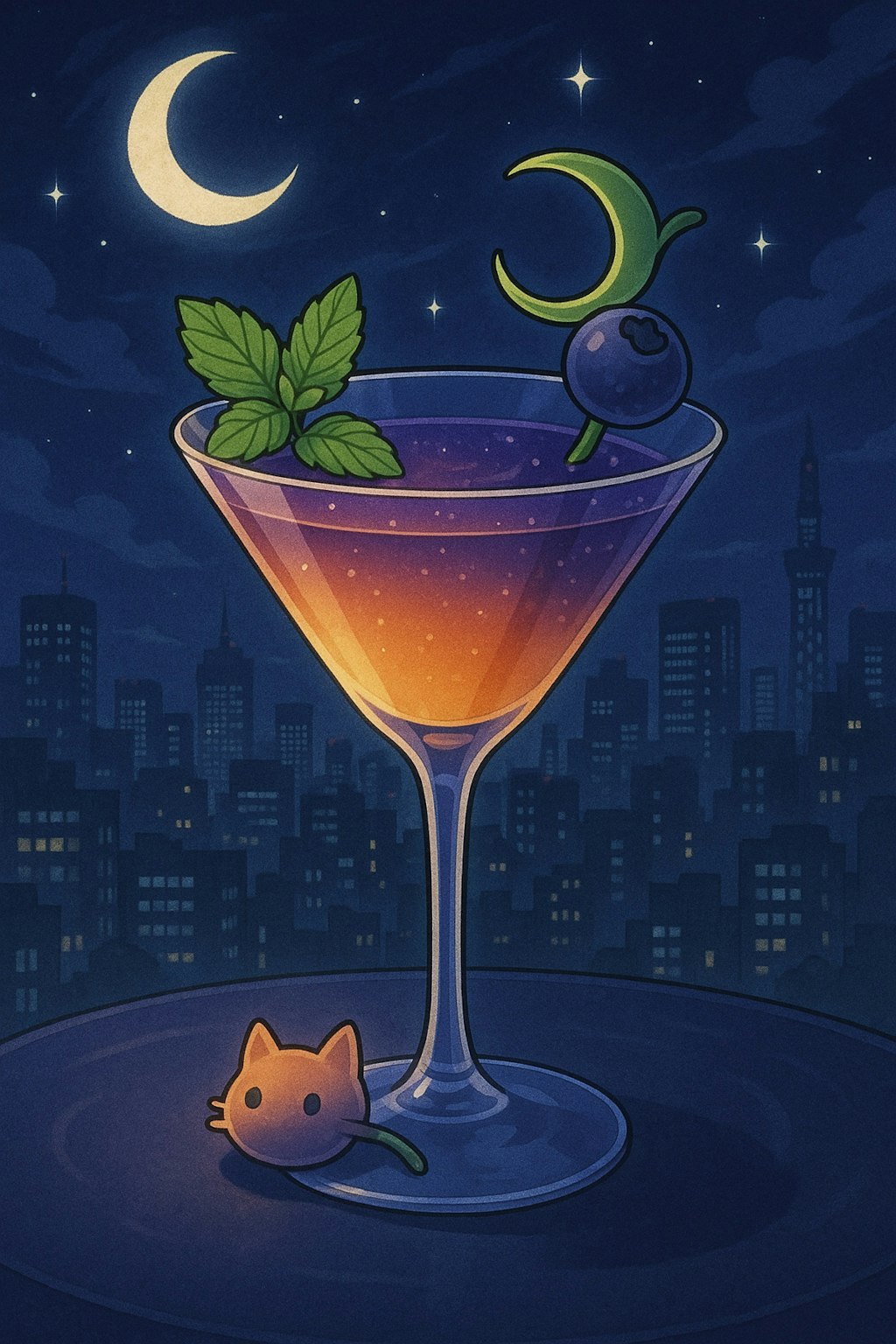 Bar Chat Noir | ちちぷいAIイラスト