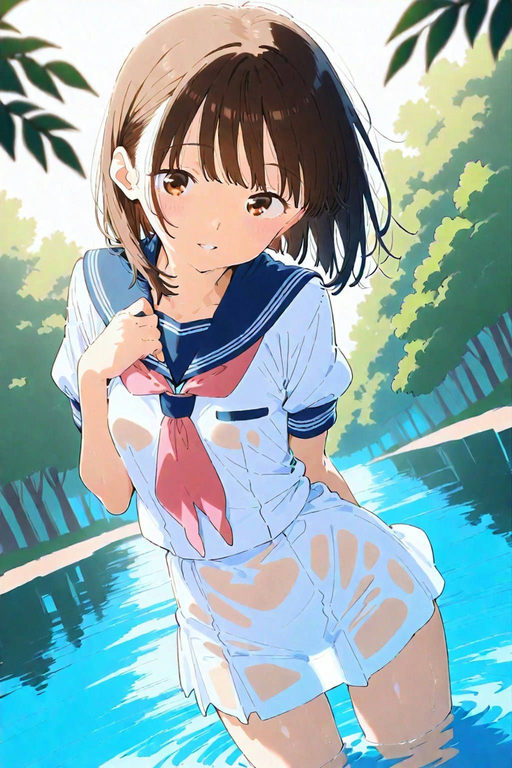 wading(BUTTER)(3) | chichi-pui（ちちぷい）AIイラスト専用の投稿＆生成サイト