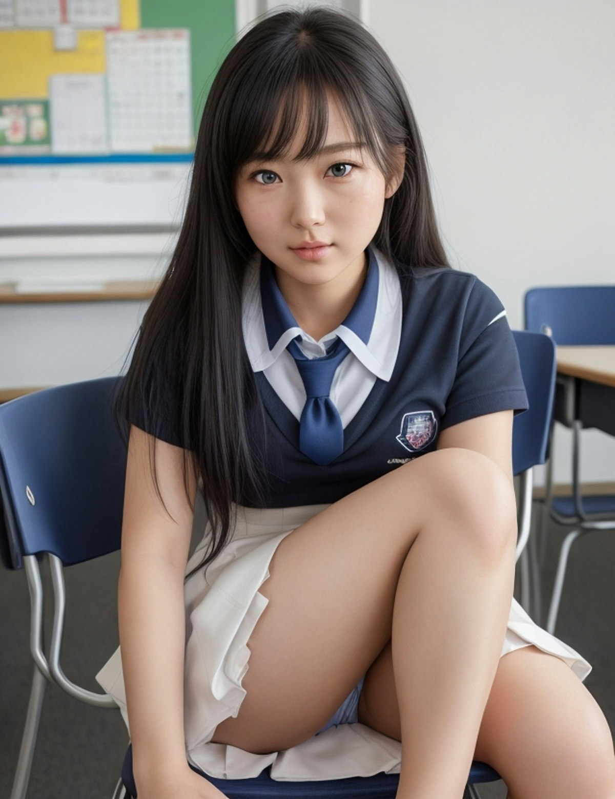 制服の形がちょっと変な学校の女生徒 Chichi Pui(ちちぷい)aiグラビア・aiフォト専用の投稿サイト