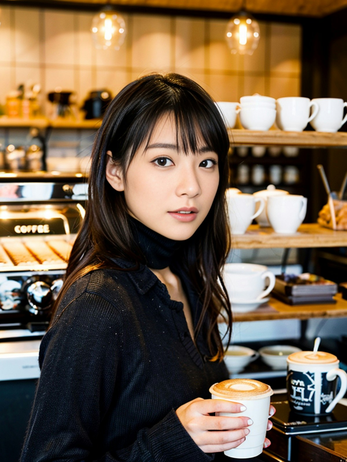 喫茶店で見かけた美女たち Chichi Pui(ちちぷい)aiグラビア・aiフォト専用の投稿&生成サイト