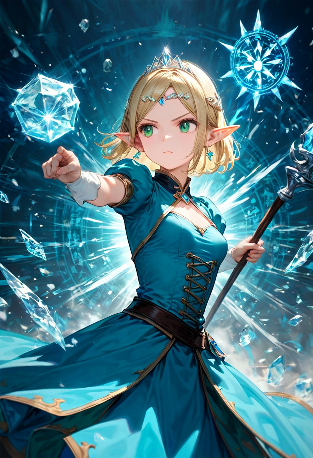 戦うエルフのお姫様…当然のように敗北 Chichi Pui(ちちぷい)aiイラスト専用の投稿&生成サイト