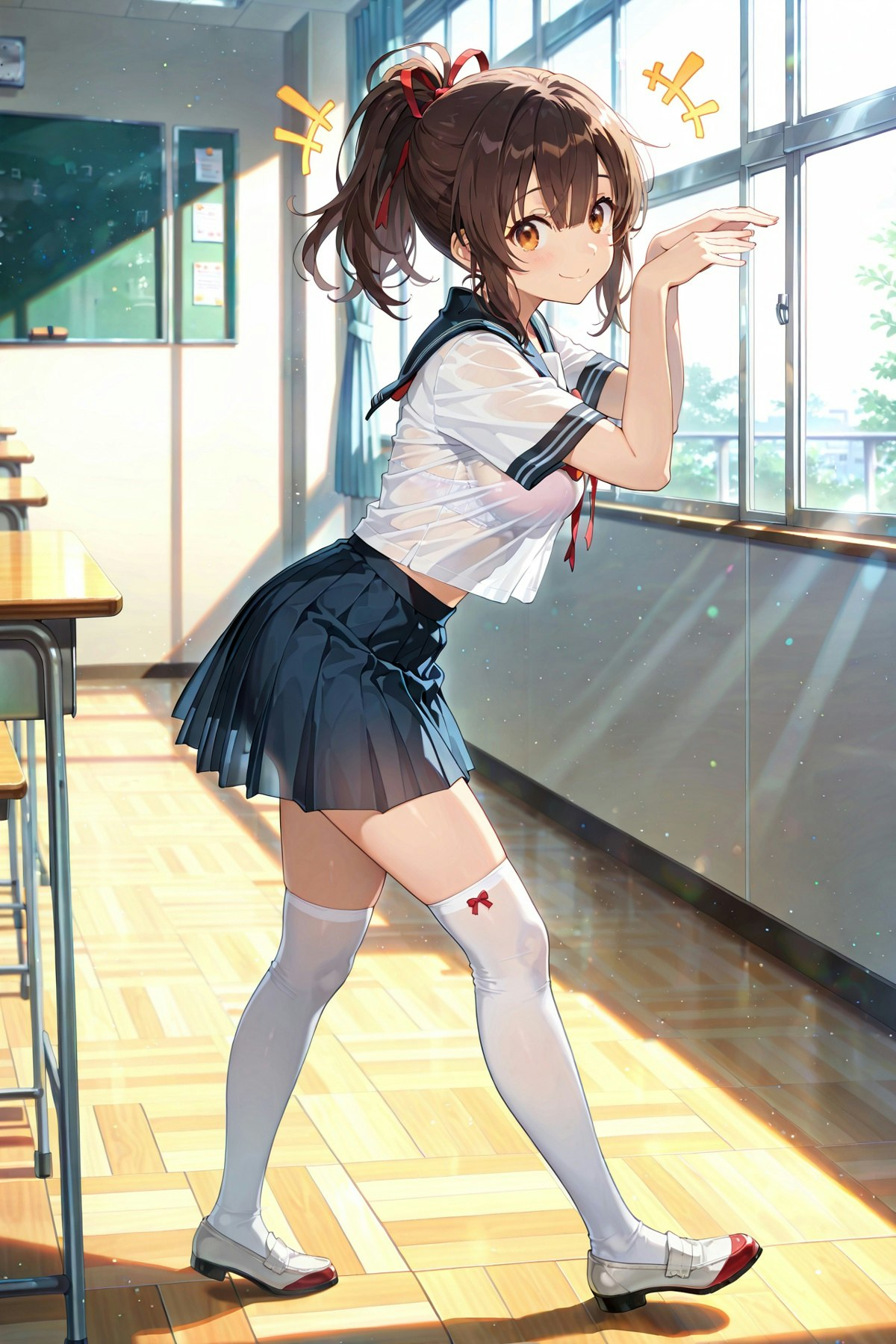 教室のあかりん撮影会 Y725 | chichi-pui（ちちぷい）AIイラスト専用の投稿＆生成サイト