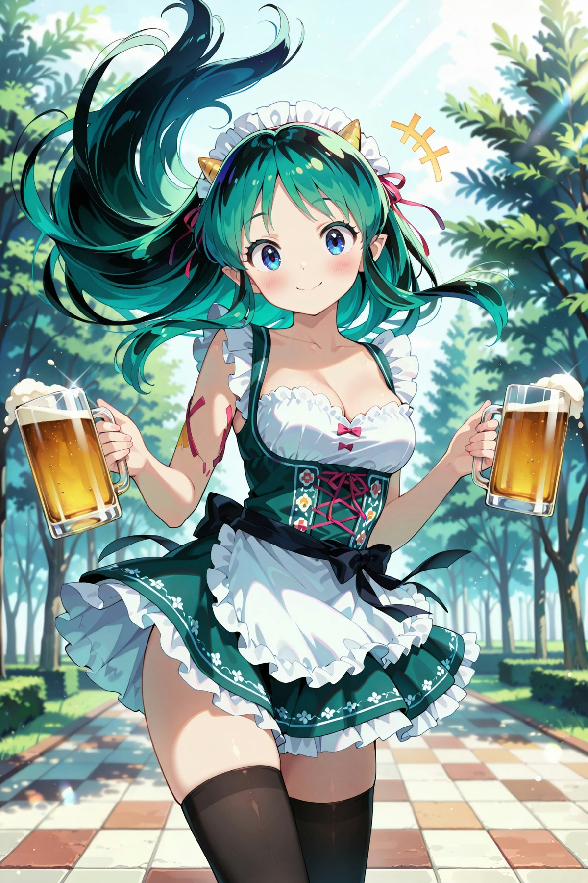 絶対領域に乾杯！ディアンドル・ラムちゃん Y627 | chichi-pui（ちちぷい）AIイラスト専用の投稿＆生成サイト