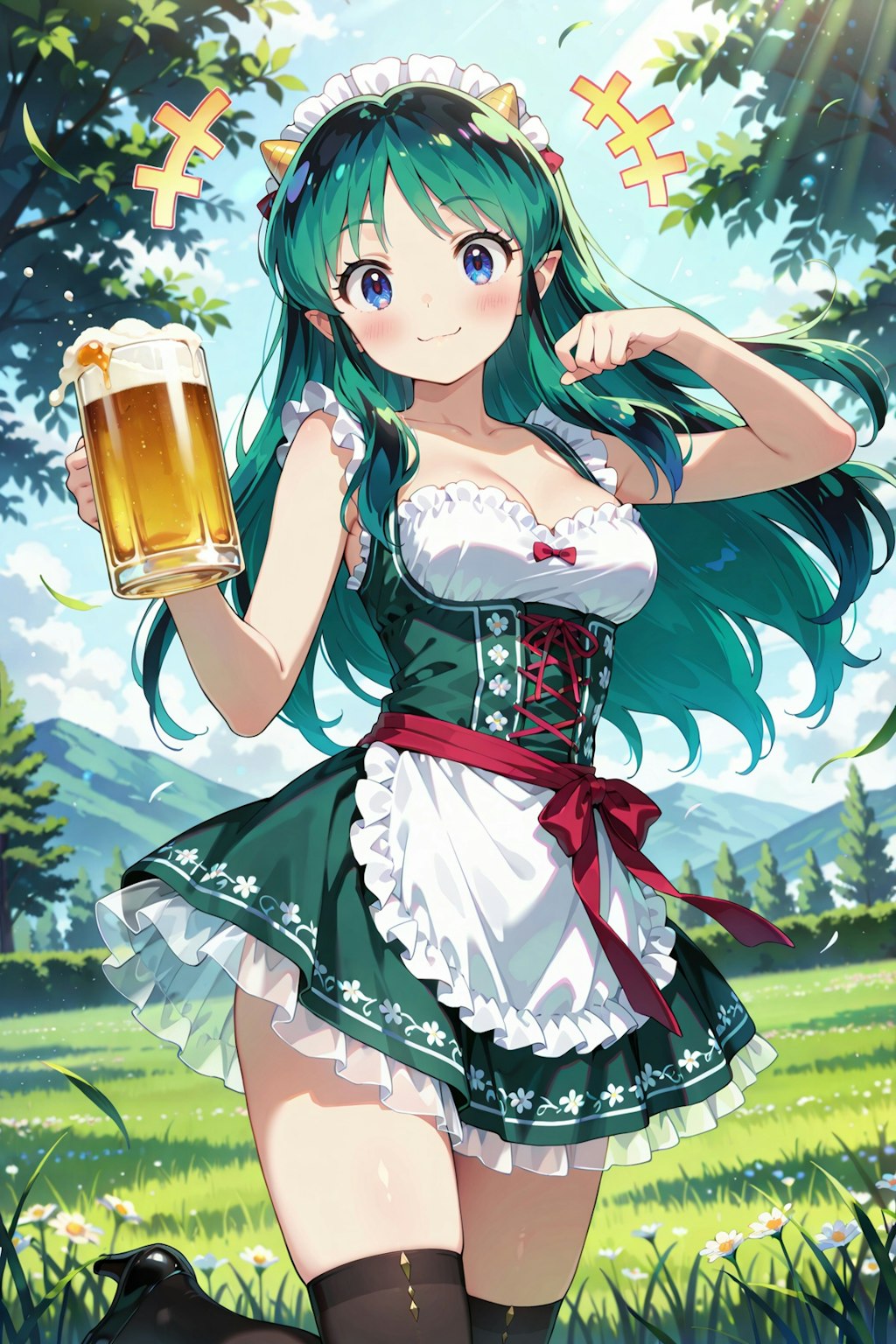 絶対領域に乾杯！ディアンドル・ラムちゃん Y627 | chichi-pui（ちちぷい）AIイラスト専用の投稿＆生成サイト