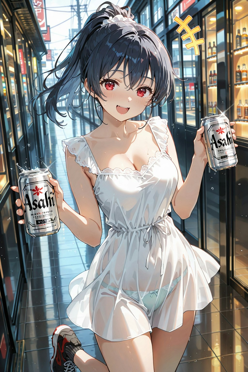 スカート薄すぎて、ビールより透けてる件 Y627 | chichi-pui（ちちぷい）AIイラスト専用の投稿＆生成サイト