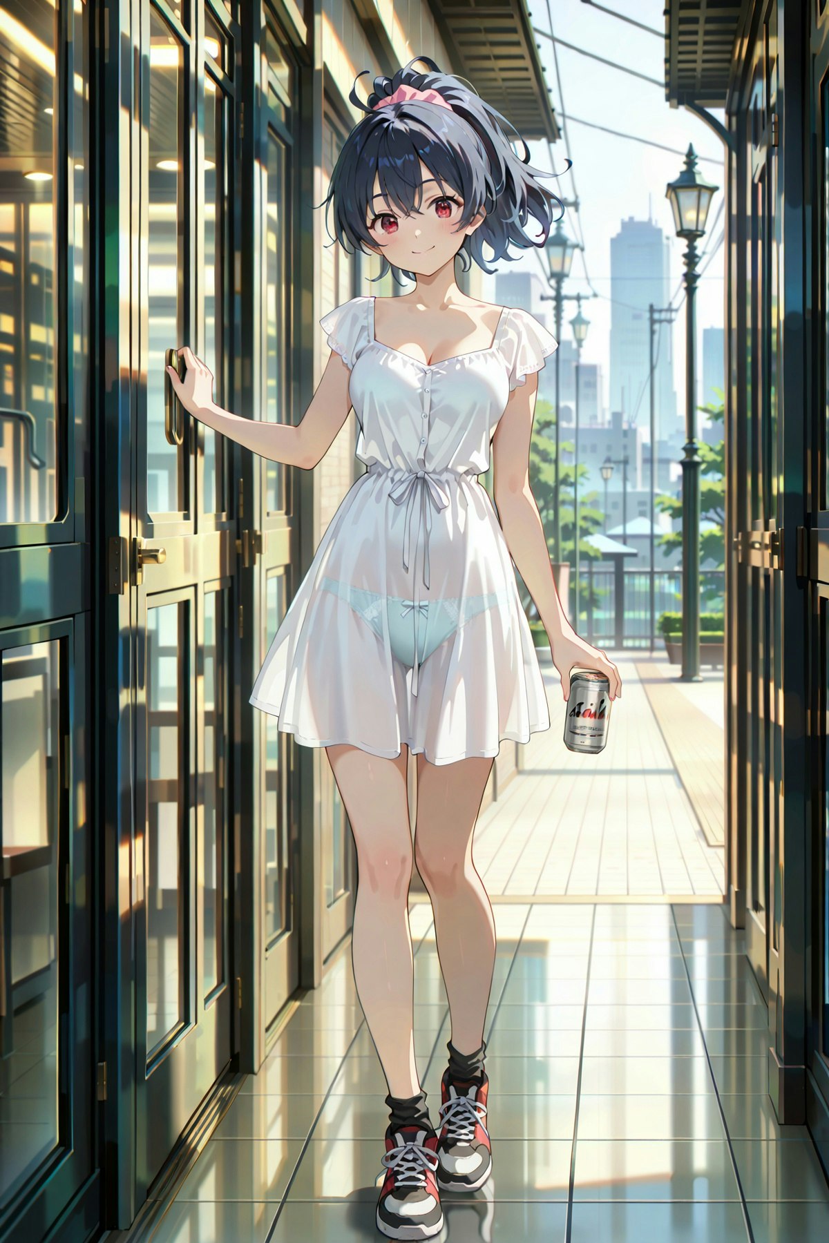 スカート薄すぎて、ビールより透けてる件 Y627 | chichi-pui（ちちぷい）AIイラスト専用の投稿＆生成サイト