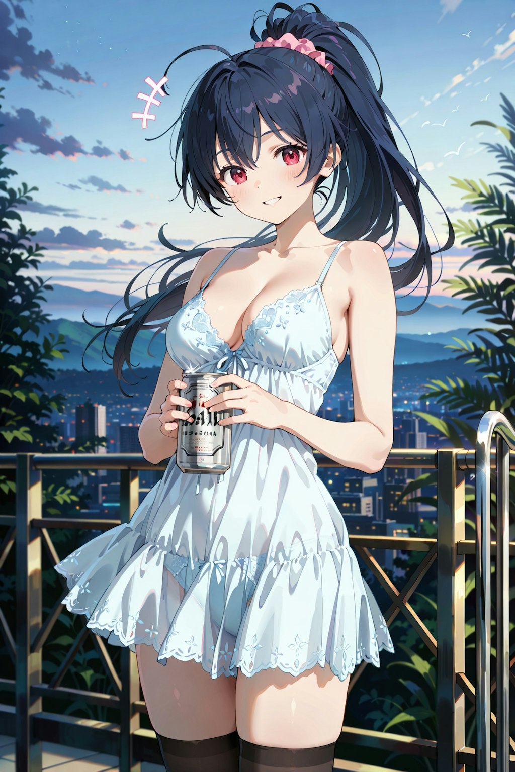 スカート薄すぎて、ビールより透けてる件 Y627 | chichi-pui（ちちぷい）AIイラスト専用の投稿＆生成サイト