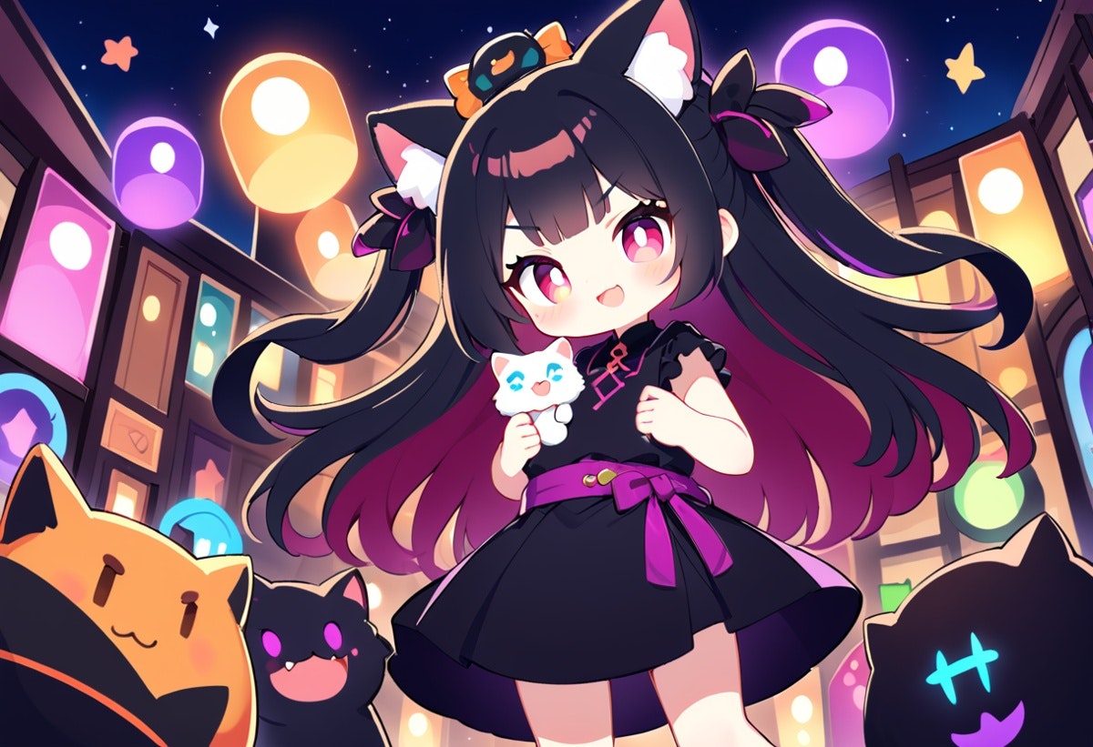 アニメ塗りな、猫の日のうちの子★ 3枚 Chichi Pui(ちちぷい)aiイラスト専用の投稿&生成サイト