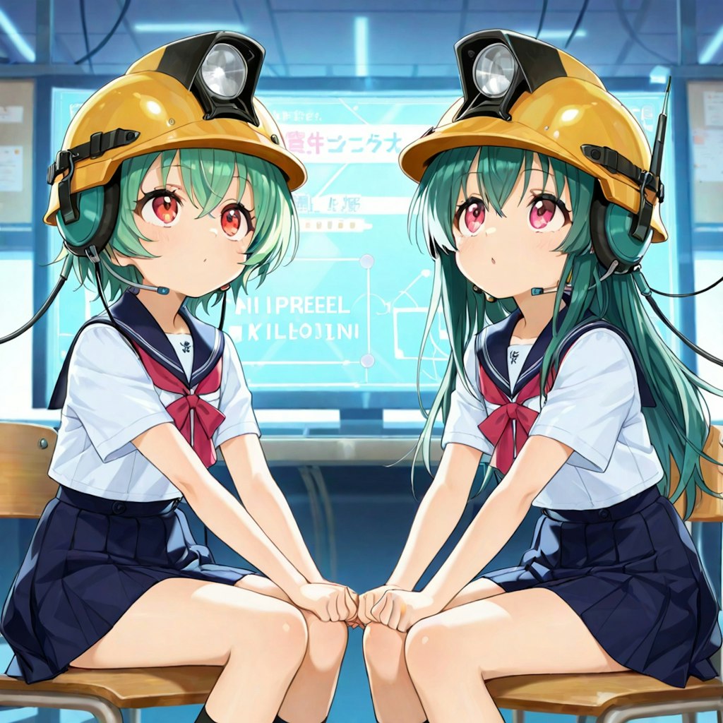 GPU学園内にある緑髪ちゃん達のScalable Link Interface（SLI）部 | chichi-pui（ちちぷい）AIイラスト専用の投稿＆生成サイト