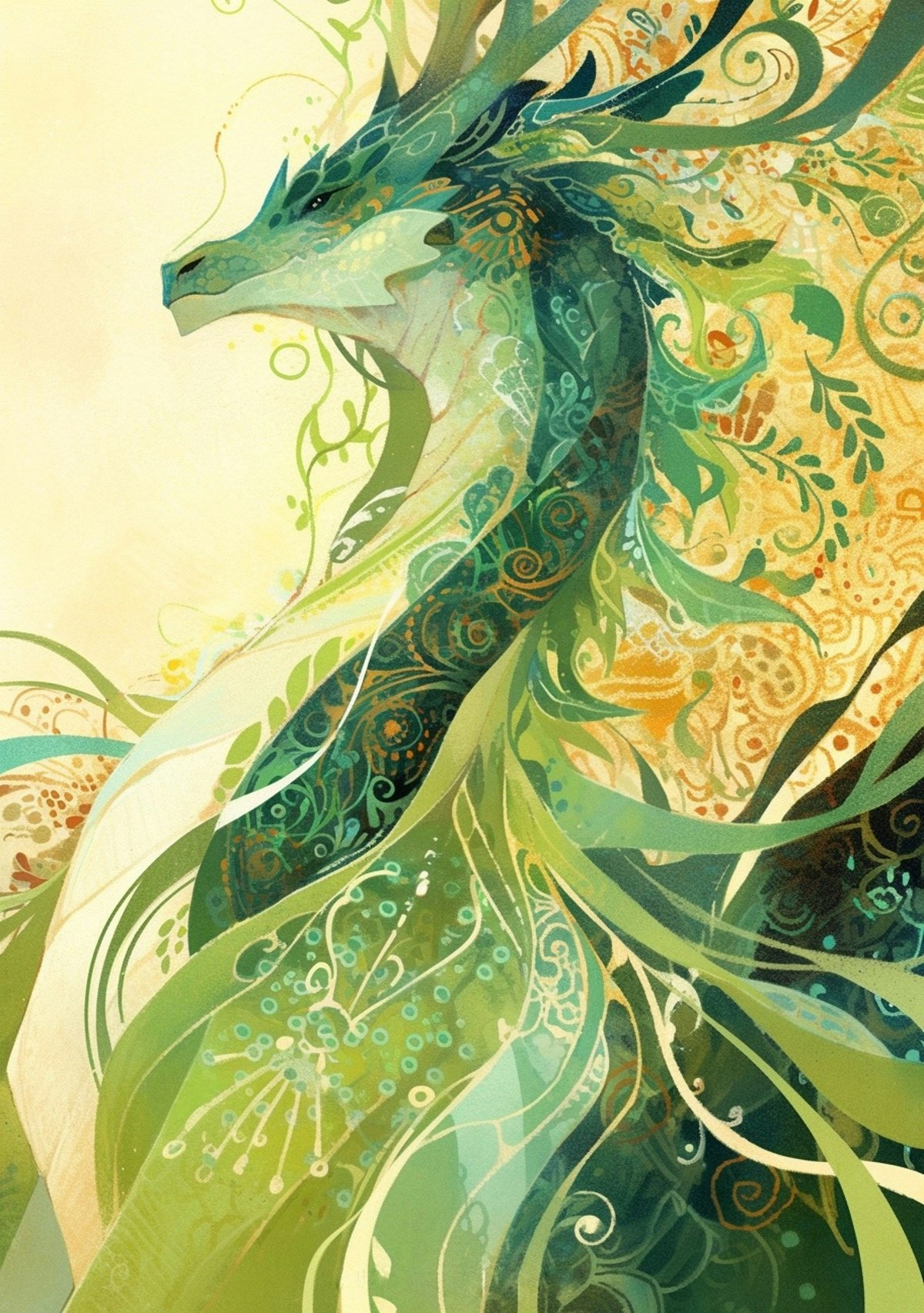 ボタニカルドラゴン🐉 | ちちぷいAIイラスト