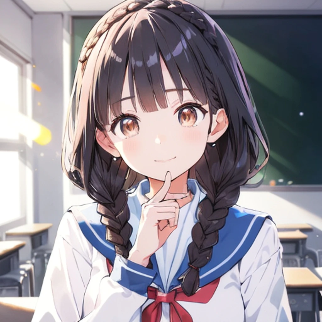 black braided hair stand | chichi-pui（ちちぷい）AIイラスト専用の投稿＆生成サイト
