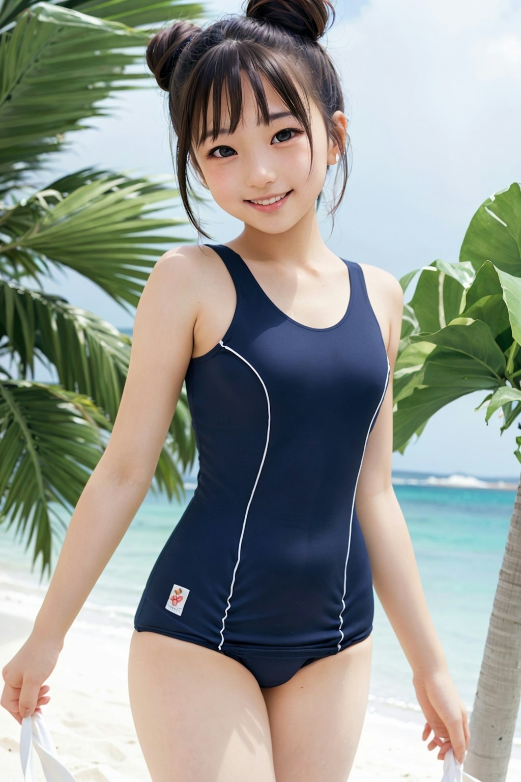 KK-77紺×白_240311 | chichi-pui（ちちぷい）AIグラビア・AIフォト専用の投稿＆生成サイト