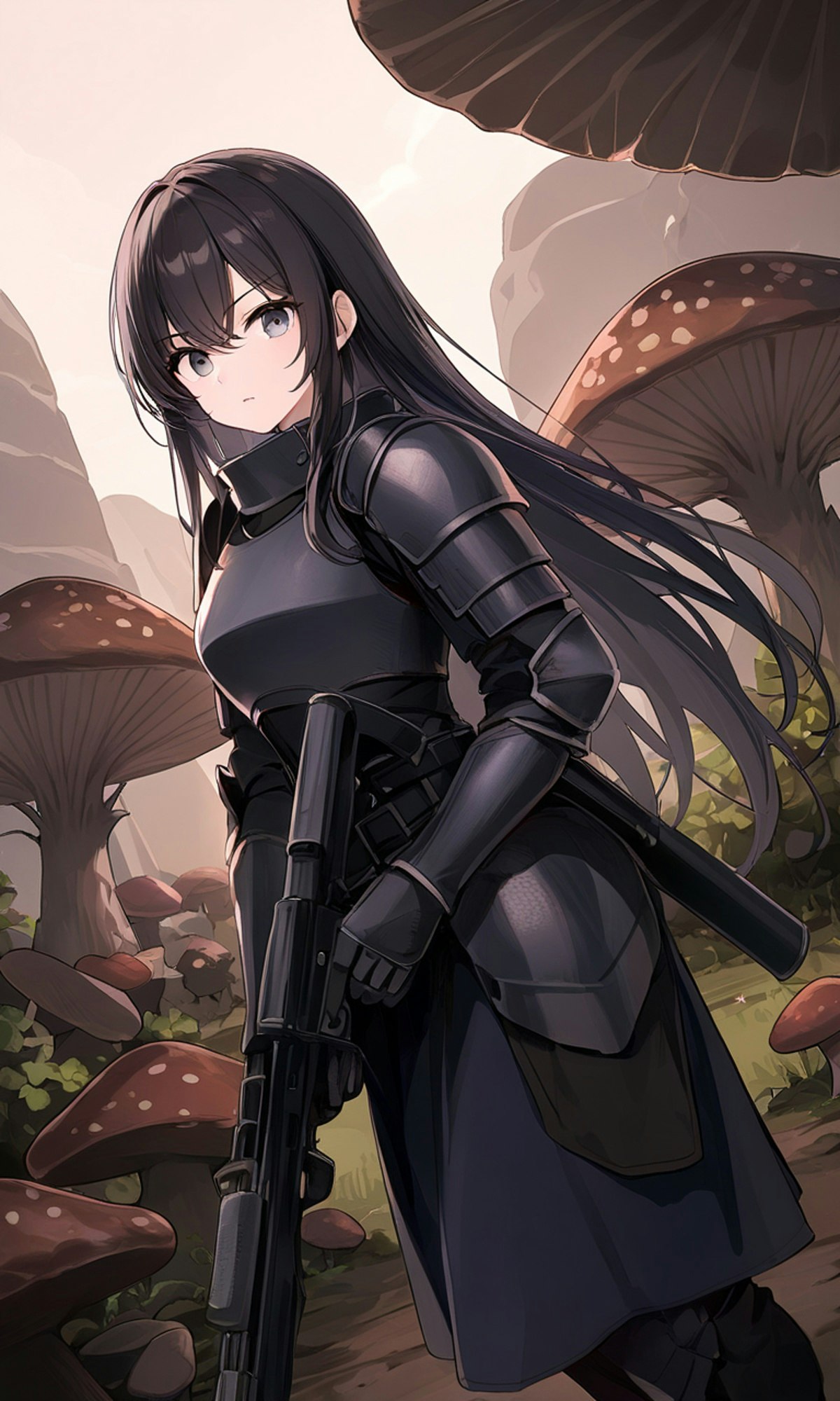 きのこの戦闘準備完了 | ちちぷいAIイラスト