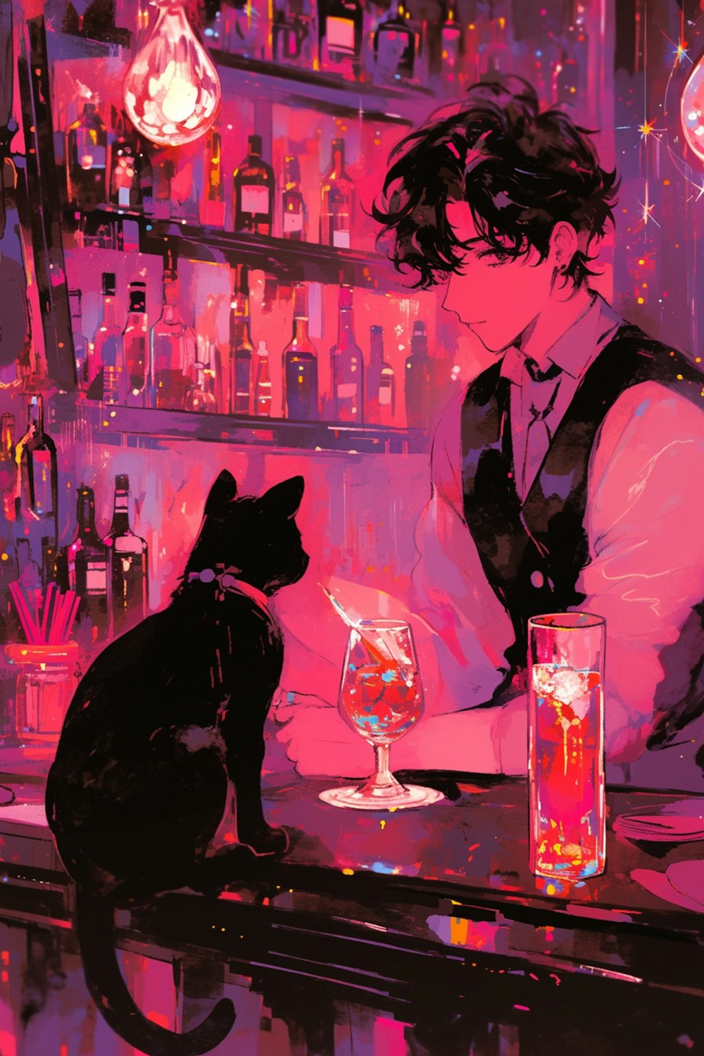 Midnight Rendezvous | ちちぷいAIイラスト