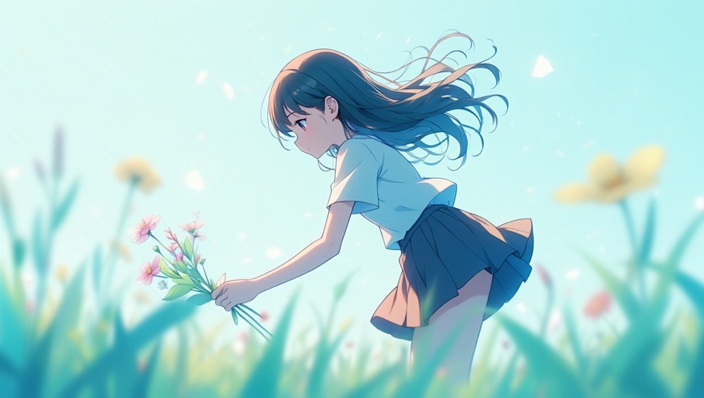 mindscape-花摘みの少女 | chichi-pui（ちちぷい）AIイラスト専用の投稿＆生成サイト