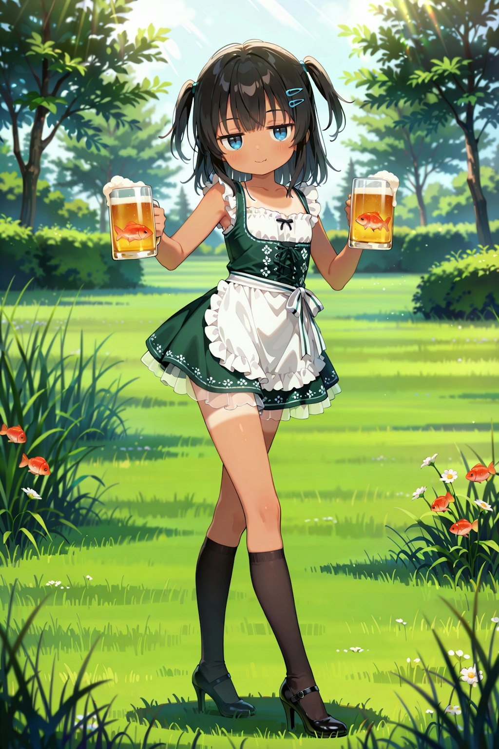 ディアンドル衣装のこなつちゃん Y620 | chichi-pui（ちちぷい）AIイラスト専用の投稿＆生成サイト