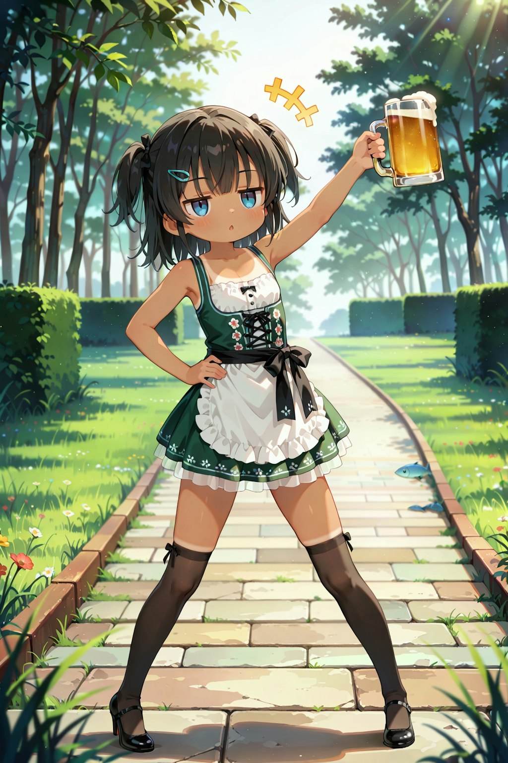 ディアンドル衣装のこなつちゃん Y620 | chichi-pui（ちちぷい）AIイラスト専用の投稿＆生成サイト